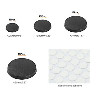 MB01Y 120pcs Model Plastic Bases 4 Different Sizes Wargame Accessories (Round Bases)