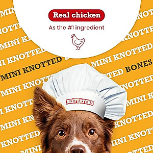Beefeaters Dog Treats - Mini Knotted Bone 2.5" Chicken Flavor 4ct, Case of 12 | Rawhide Free Real Chicken | No Artificial Flavors Digestion-Friendly | Cleans Teeth | Training Treats