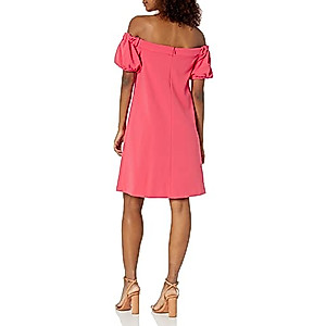 Calvin Klein Women's Bow at Shoulder Dress, Watermelon, 8
