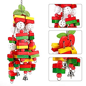 Aigou Parrot Toys, Bird Chewing Toy for Large Medium African Grey Macaws Cockatoos Eclectus Amazon