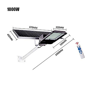 XLB-TYNFD New Solar Street Lights 2000W LED Solar Powered Street Light Commercial Outdoor Light Dusk to Dawn Solar Light with Remote IP67 Waterproof Super Bright for Parking Lot, Pathway, Street