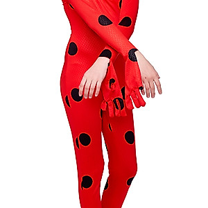 Spirit Halloween Miraculous Lady Bug Kids Jumpsuit Costume | Officially Licensed | Couple Costume | TV and Movie Costume