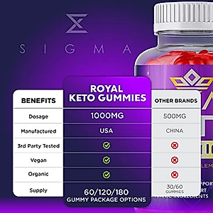 (3 Pack) Royal Keto Gummies Organic Support Belly Fat Diet - RoyalKeto ACV Gunmies Royal Keto Gummies Regal Royle Royel Weight Men Women Loss Gomitas Apple Cider Vinegar Supplement (180 Gummies)