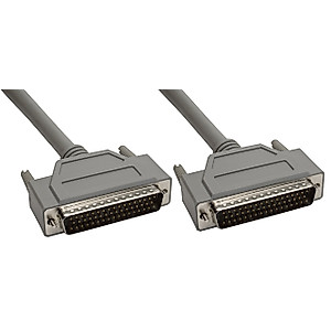 Amphenol CS-DSDMDB50MM-005 50-Pin DB50 Deluxe D-Sub Cable, Shielded, Male/Male, 5', Gray