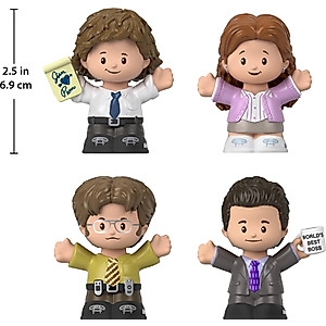 Little People Collector The Office US TV Series Special Edition Set in Display Gift Box for Adults & Fans, 4 Figures