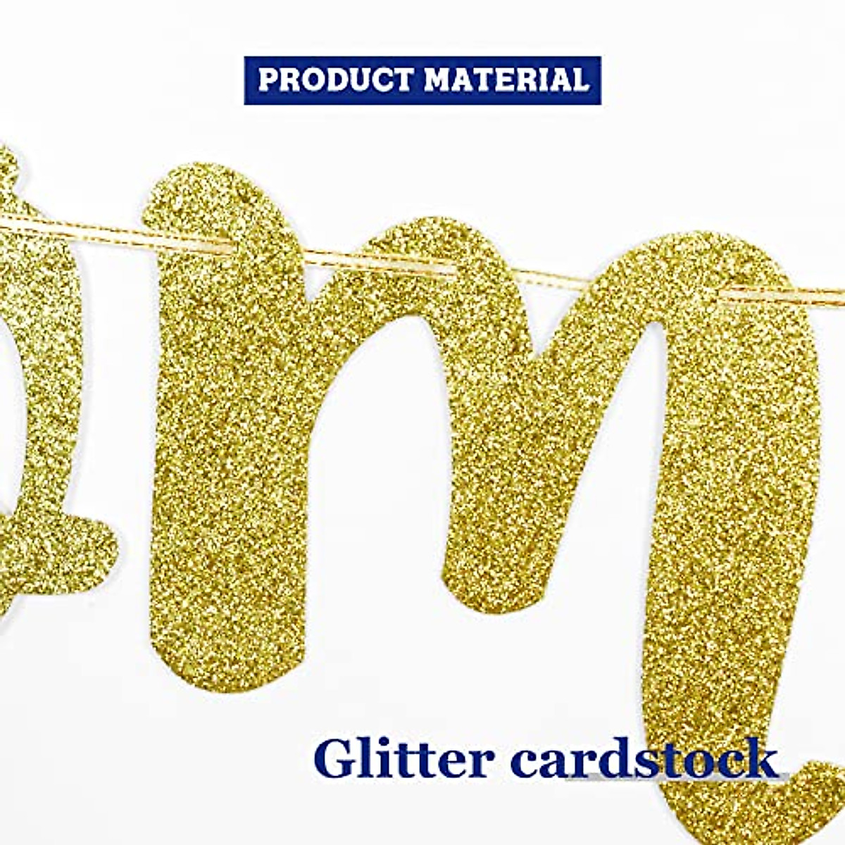 Prom 2023 Banner Glitter Gold Banner, Class of 2023, School Bunting, Prom Birthday, Graduation Party Decor (Gold)