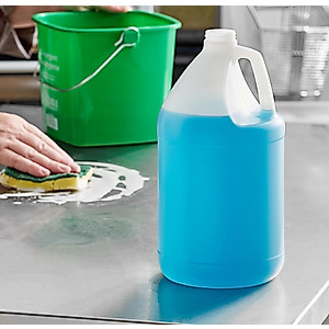 ljdeals 2 Pack 1 Gallon Reusable Plastic Jugs, Ergonomic Handle with Child Resistant Lids, Food Safe, BPA Free, Leak-Resistant, HDPE Plastic Container for Water, Liquids and more, Made in USA