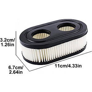QZVCGSTA Briggs and Stratton Air Filter 593260, 593260 Lawn Mower Air Filter Briggs and Stratton 550ex 675exi 725exi Series Engines Model and More,Lawn Mower Replacement Parts (4PCS)
