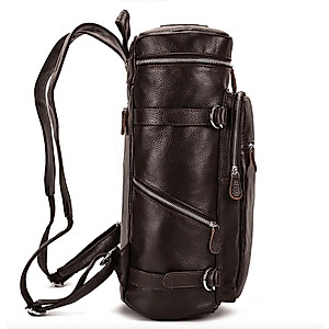 Nikki and Max Genuine Leather Backpack for Men, Vintage Luxury Laptop Backpack for Office Travel Backpack Bag Men's Daypack (Brown)