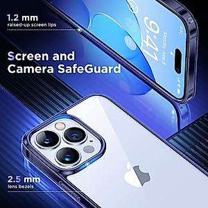 Clear for iPhone 14 Pro Max Case Compatible with Magsafe Military Grade Tested Hard PC with Soft Edges Cover Slim Shockproof Case for 14 Pro Max 6.7 Inch Clear