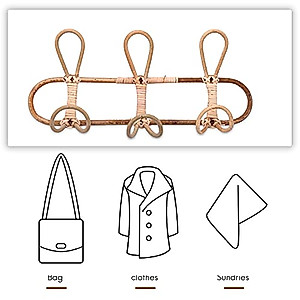 Pteanecay Rattan Clothes Hanger for Kids,Bamboo Garments Baby Hangers Children Organizer Room Nursery Decoration(15.7 * 7.9inch)