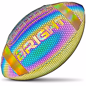 Bright™ American Football - Reflective- Holographic - Glow in The Dark - Children and Adults - Unisex - Size 9