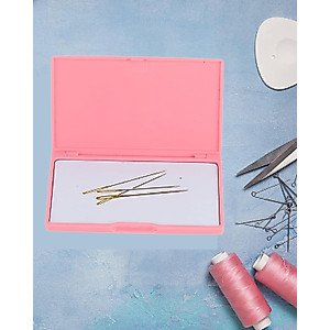 Magnetic Needle Storage Case, Rectangle Magnetic Needle Keeper Cross Stitch Manual DIY Sewing Stitching Pin Storage Box Plastic Cross Stitch Sewing Knitting Pin Organizer Container Tool
