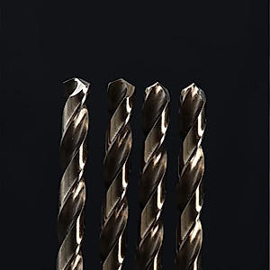 6pcs Hex Shank Drill Bits, 1/16 High Speed Steel Titanium Drill Bit Set for Metal, Steel, Wood, Plastic, Quick Change Design