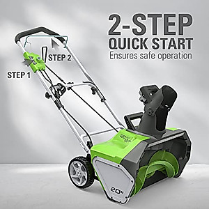 Greenworks 13 Amp 20-Inch Corded Snow Blower, 2600502