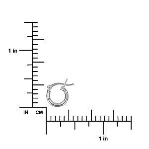 Hawaiian Silver Jewelry Hoop Earrings for Women – Premium 2 x 10mm Sterling Silver Earrings – Extra Small Hoop Earrings with Simple Elegant Design – Includes Jewelry Box and Pouch