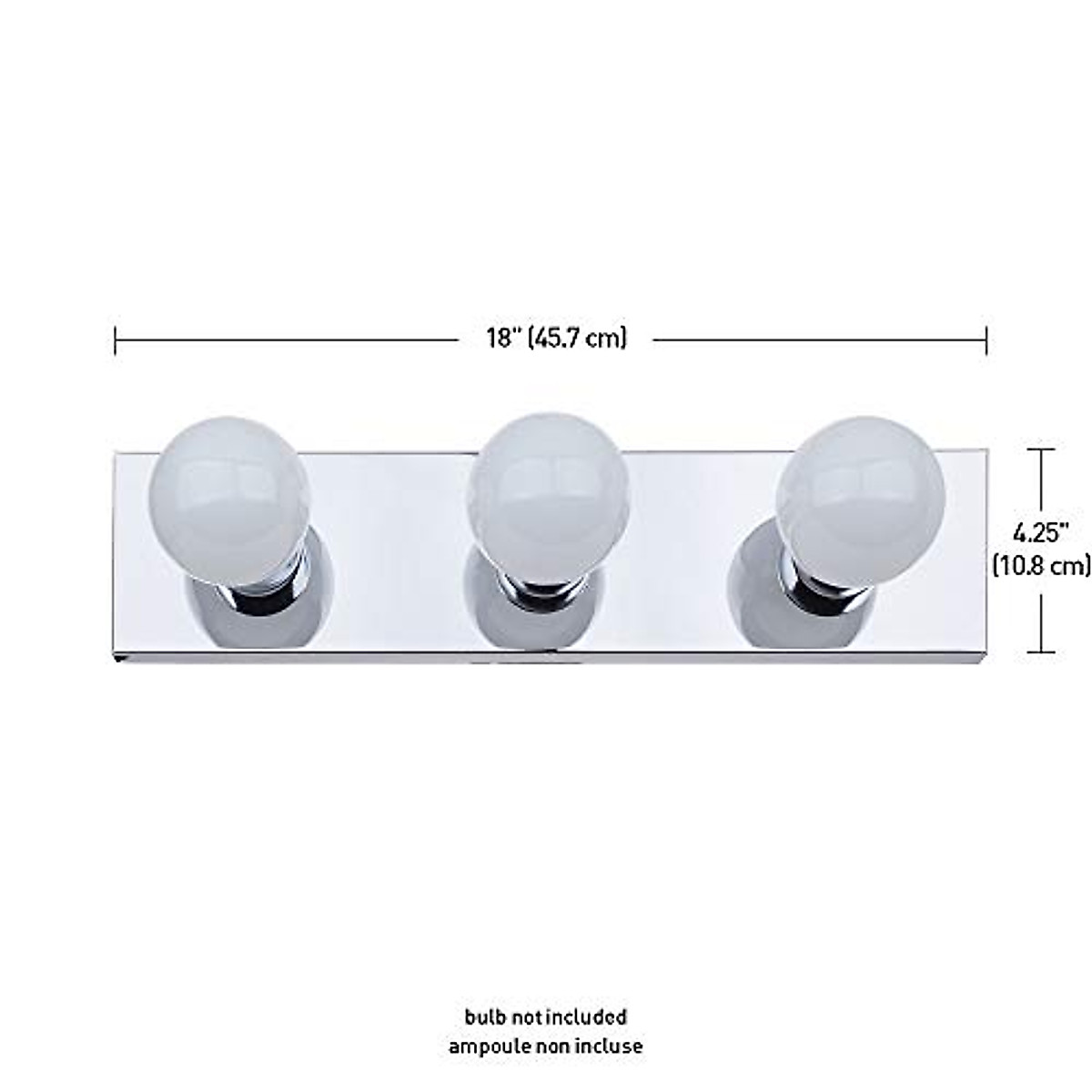 Globe Electric 51202 Cameron Collection 3 Chrome Fixture Vanity Light