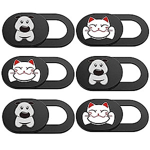 Haulonda Webcam Cover Slide,Ultra Thin Cute Web Camera Lens Shutter for iPhone/Laptop/Macboook Pro/iMac/Smartphone-Protect Your Privacy and Security(6Pack)