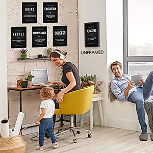 Motivational Wall Art Bedroom Wall Art Decor Inspirational Wall Art for Living Room Pictures for Bedroom Wall Decor Office Wall Decor，Positive Quotes & Sayings Posters (Set of 6, 8X10in, UNFRAMED)