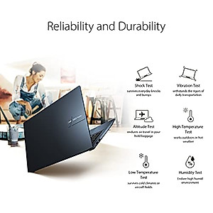 ASUS Vivobook Pro 15 Laptop, 15.6” FHD Display, AMD Ryzen 5 5600H Mobile CPU, NVIDIA® GeForce® GTX 1650 GPU, 8GB RAM, 512GB SSD, Windows 11 Home, Fingerprint Reader, Quiet Blue, M6500QH-DB51