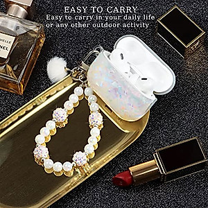 Cute Case for Airpod Pro 2 with Pearl Lanyard Girly Cover Compatible with AirPods Pro 2nd Generation (2022) Shell for Women