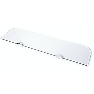 BSM Marketing 600mm (24 inches) by 150mm (6 inches) Glass Shelf for Bathroom, Kitchen Bedroom