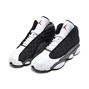 Nike Boy's Air Jordan 13 Retro (Big Kid) Black/University Red/Flint Grey/White 6 Big Kid M