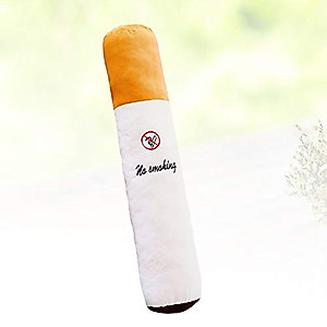 NUOBESTY Novelty Cigarette Pillow No Smoking Plush Toy Cylindrical Sofa Decoration Gifts for Home Car Use 50cm (Without Inner Container)