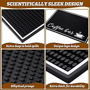 Bar Mats for Countertop Stylish 18 x 12 Inches Service Bar Mat with 1 cm Thick Bar Accessories Coffee Maker Mat for Countertops Kitchen Counter Mat Dish Drying Mat Coffee Spill Mat for Bar Restaurants