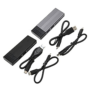 M.2 NVME SSD Enclosure Adapter, 10Gbps USB C Aluminum Case, Professional Portable State Drive External Enclosure for Computer Tablet (Black)