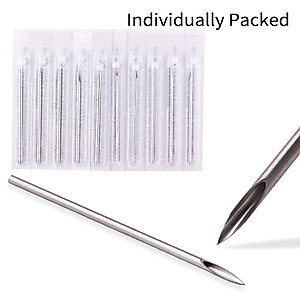 Ear Nose Piercing Needles - 50pcs Mix body piercing needles 12g.14g.16g.18g.20g Individualized Package for Piercing Needle Supplies Piercing Kit