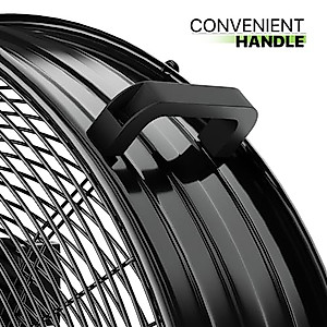 Magshion 25" High-Velocity Metal Floor Fan 5270 CFM 3-Speed Industrial Shop Fan for Garages, Basements and Gyms, Black