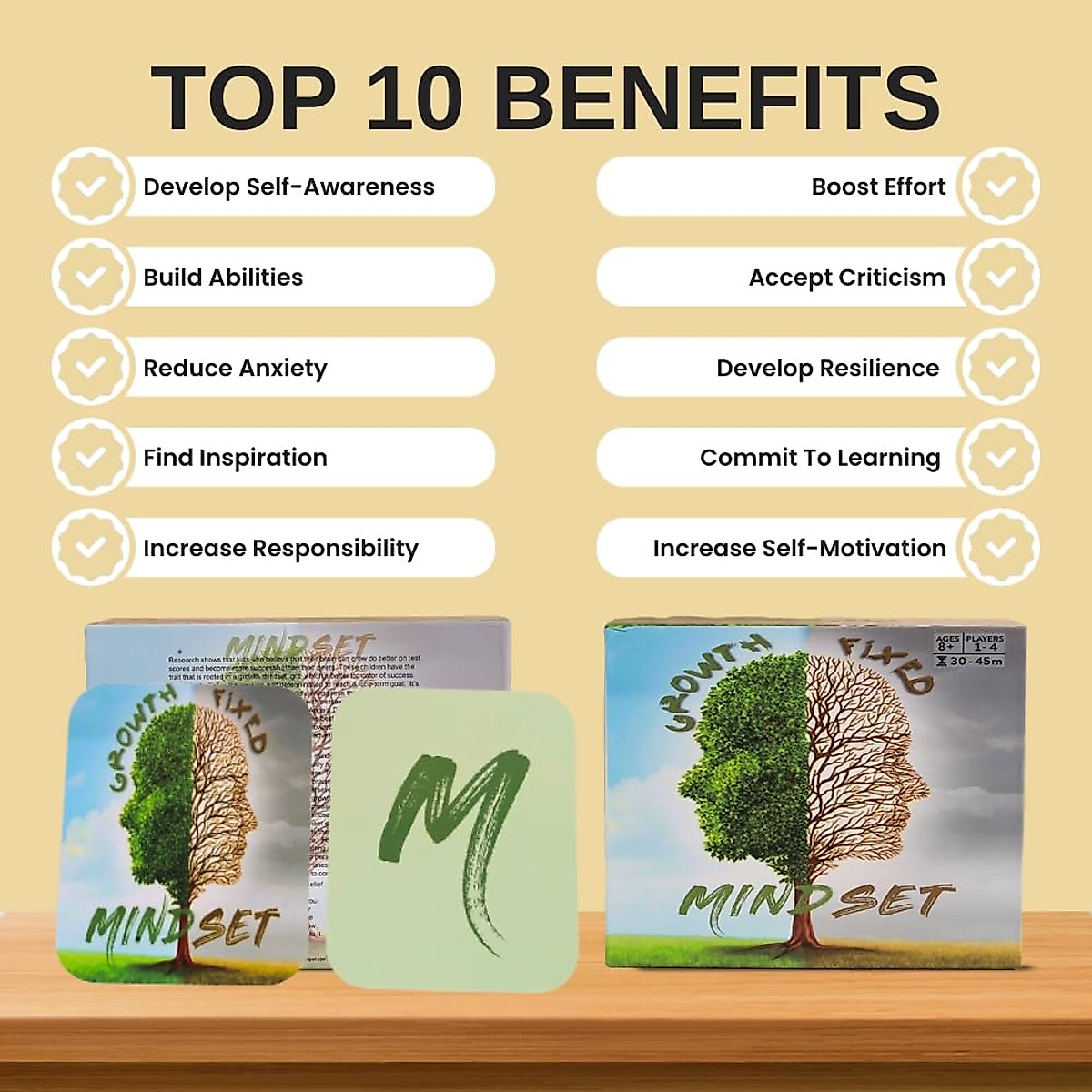 Thought-Spot: Growth/Fixed Mindset Card Game: Cultivates Coping & Social Skills; Develops Resilience; Reduces Meltdowns/Stress; Affirmation Cards; Autism-Friendly; Mindfulness; CBT; Ages 8+