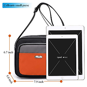Collsants Small Crossbody Bag for Women Purses and Handbags Nylon Shoulder Bag Travel Purse Multi Zipper Pockets