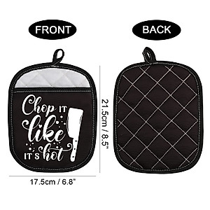 Chop It Like Its Hot Oven Pads Pot Holder Novelty Gift Friend Kitchen Present New Home Present (Chop IT Like It's hot)