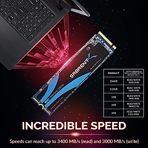 SABRENT 1TB Rocket NVMe PCIe M.2 2280 Internal SSD High Performance Solid State Drive (SB-ROCKET-1TB)