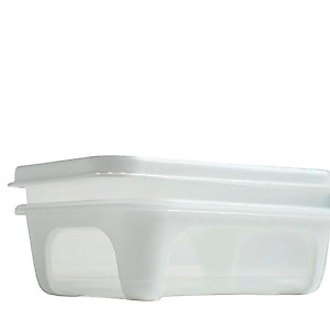 Unica Food Storage Containerwith Airtight Lid, Nestable Storage Boxes for Cereal, Snacks, Microwave, Dishwasher & Freezer Safe, Set of 3, White, 7 oz, 2.94x2.94x1.58 in