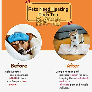 Petoont Pet Heating Pads for Cats and Dogs - 12 Adjustable Temperature with 1 to 12 Hours Timer - Our Heated Pet Mat Comes with 2 Washable Covers - Ideal Dog Warming Pad for Indoor Pet Beds
