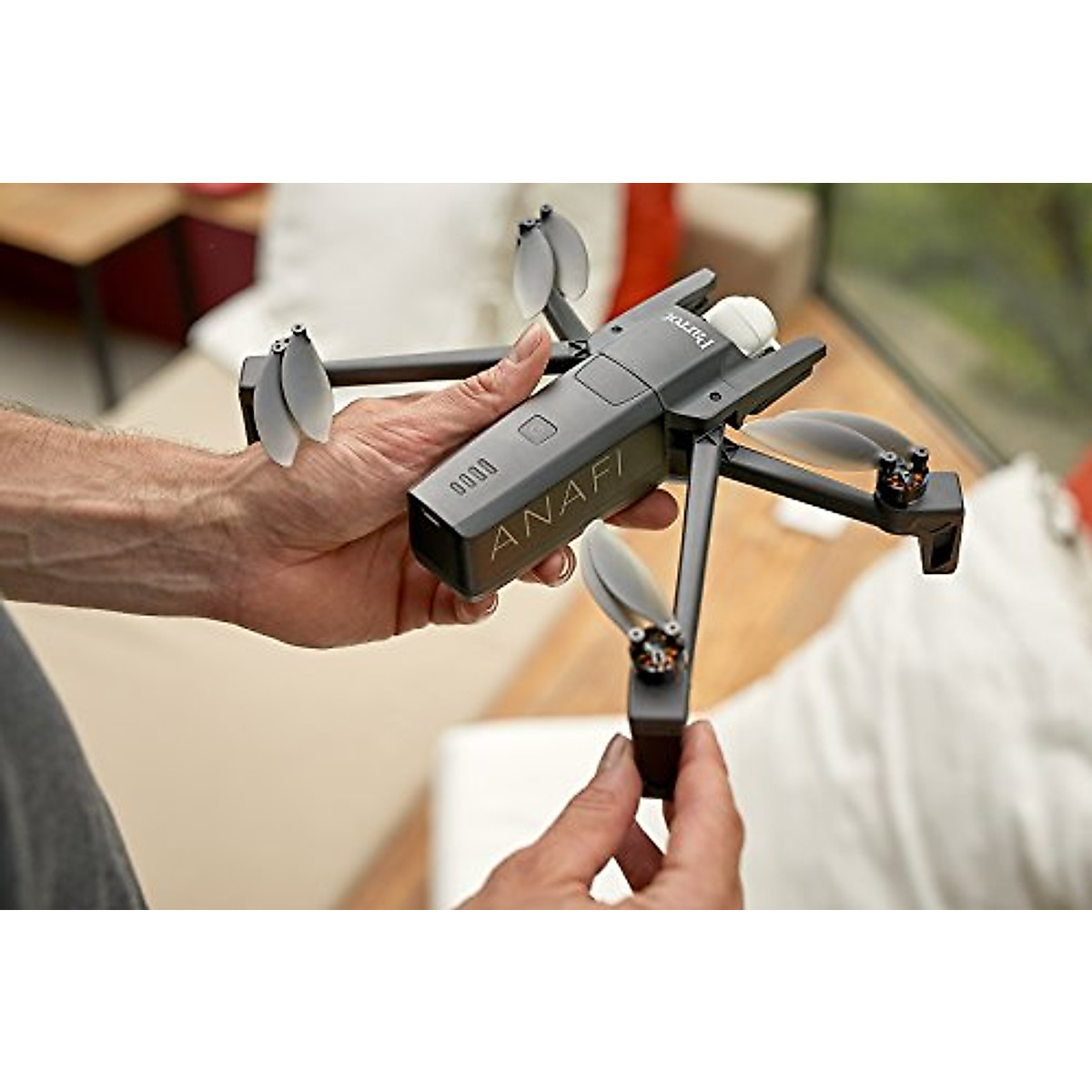 Parrot PF728000 ANAFI Drone, Foldable Quadcopter Drone with 4K HDR Camera, Compact, Silent & Autonomous, Realize your shots with a 180° vertical swivel camera, Dark Grey