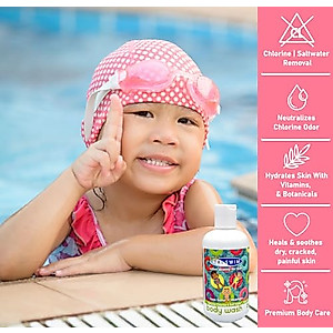 TRISWIM KIDS Scented Body Wash After-Swimmer Skincare, Chlorine Removal, Soothes and Moisturizes Skin, Relieves Symptoms Eczema & Dry Skin