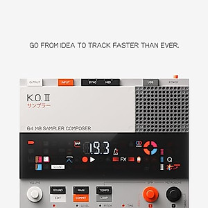 teenage engineering EP–133 K.O. II sampler, drum machine and sequencer with built-in microphone and effects (Renewed)