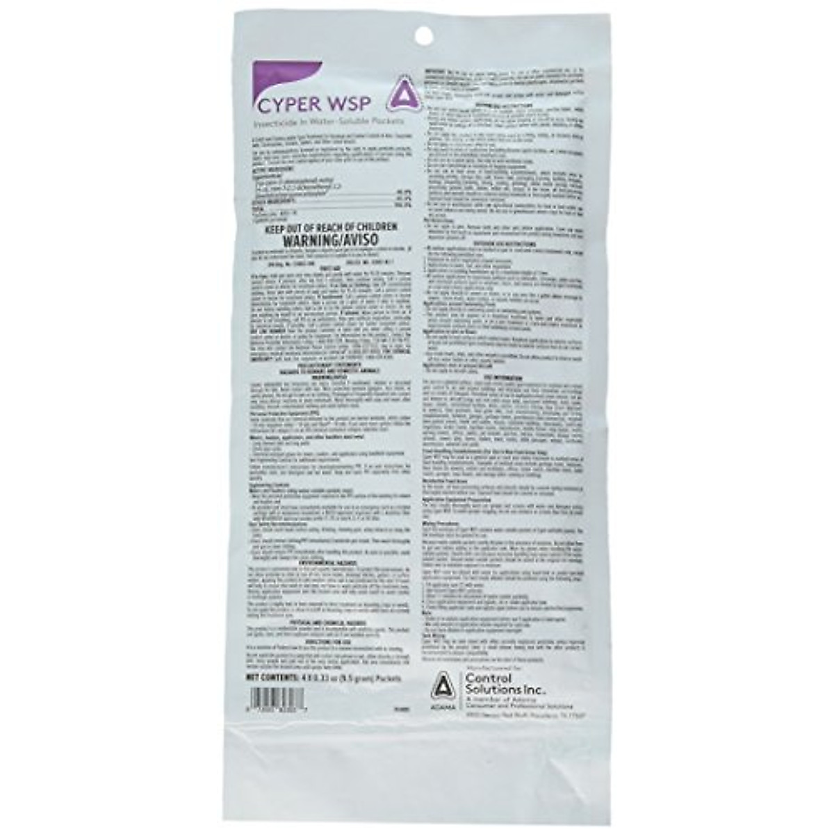 CSI Cyper WSP Cypermethrin Insecticide, Water-Soluble Packets 4ct (4 x .33oz)