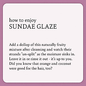 Camille Rose Kids Sundae Glaze, Mandarin Leave-In Conditioner with Sunflower & Coconut Oil, 8 oz