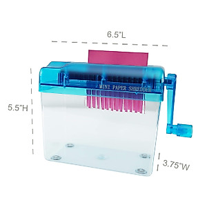 HOME-X Hand Crank Paper Document Shredder, Office and Teaching Supplies