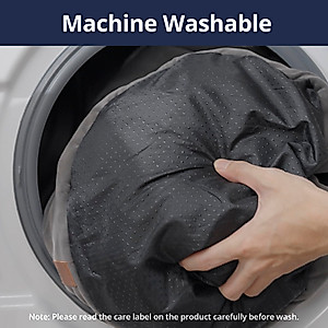 Petace Self Warming Cat Bed, 17.7" x 13.7" Anti-Slip Soft Round Thermal Pet Cushion Bed for Kittens & Small Puppy, Gray