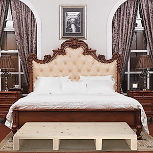 MYOYAY 39 Inch Wooden Platform Step, Hold Up to 400 LBS Solid Wood Step Stool Bedside Foot Stepper Stools Mobility Stepping Stools with Non-Slip Pads Indoor Outdoor Mobility Stepping for Old People