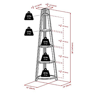 Winsome Adam Shelving, Black