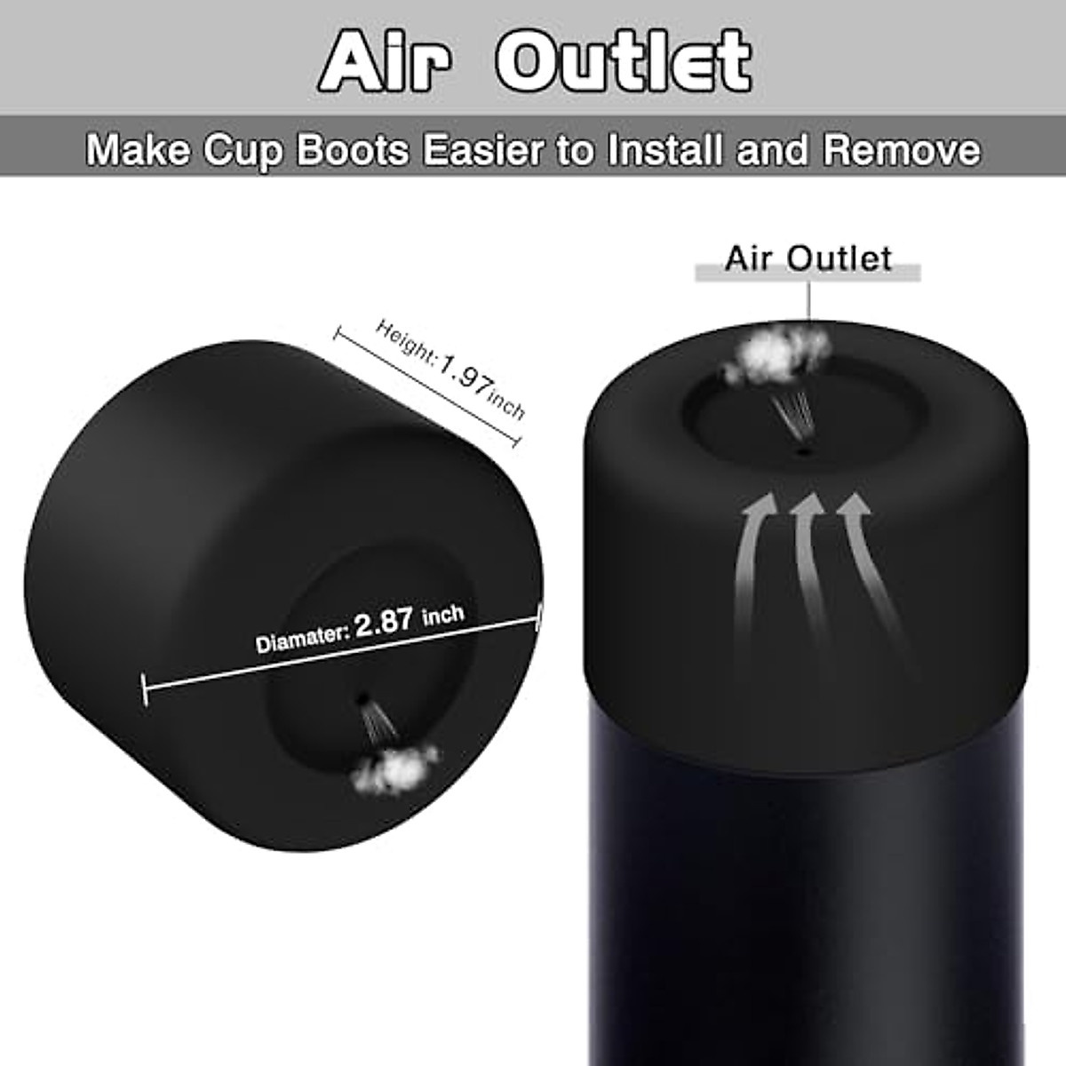 WUQID Protective Silicone Boot Sleeve for 12oz-40oz Hydro Sport Flask/Stanle Water Bottles Tumbler Anti-Slip Bottom Sleeve Cover for All Water Bottles Bottom Width of 2.83-2.95in