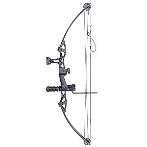 Siege SAS 55 lb 29'' Compound Bow w/ 5-Spot Paper Target, Black w/Package