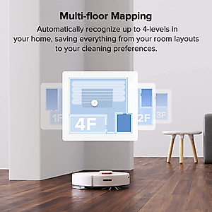 roborock S6 Pure Robot Vacuum and Mop, Multi-Floor Mapping, Lidar Navigation, No-go Zones, Selective Room Cleaning, 2000Pa Suction, Wi-Fi Connected, Alexa Voice Control (Black)
